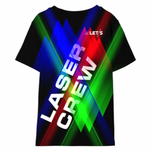 laser show crew - T shirt for LET/S special lighting effects company ...