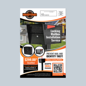 Marketing flyer for Locking Mailbox Installation service | 55 Flyer ...
