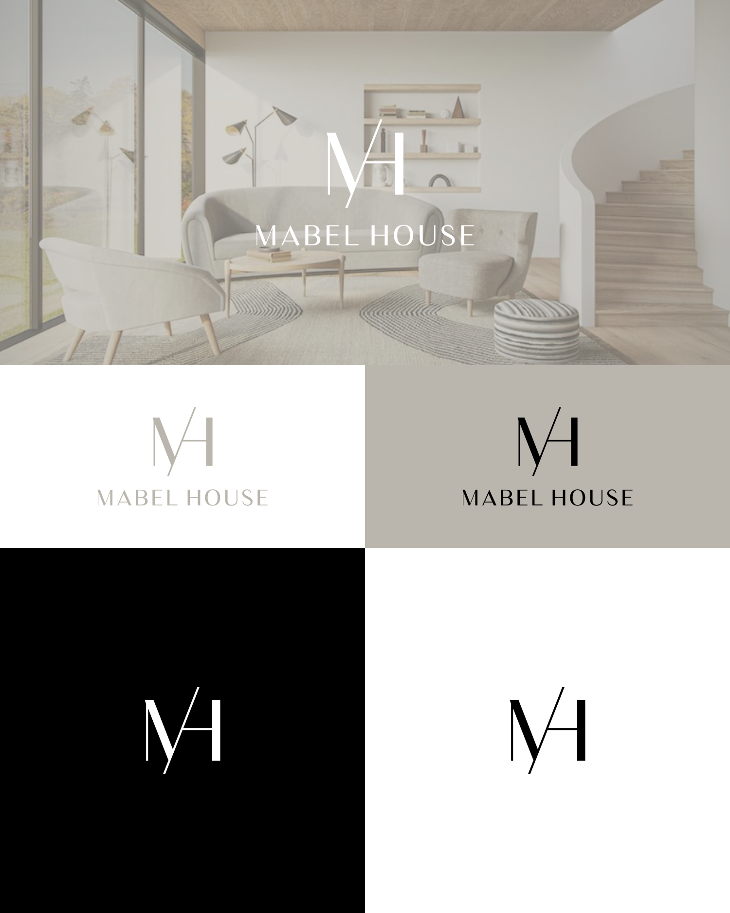 Conservative, Upmarket, Interior Design; E-Commerce Logo Design for MH ...