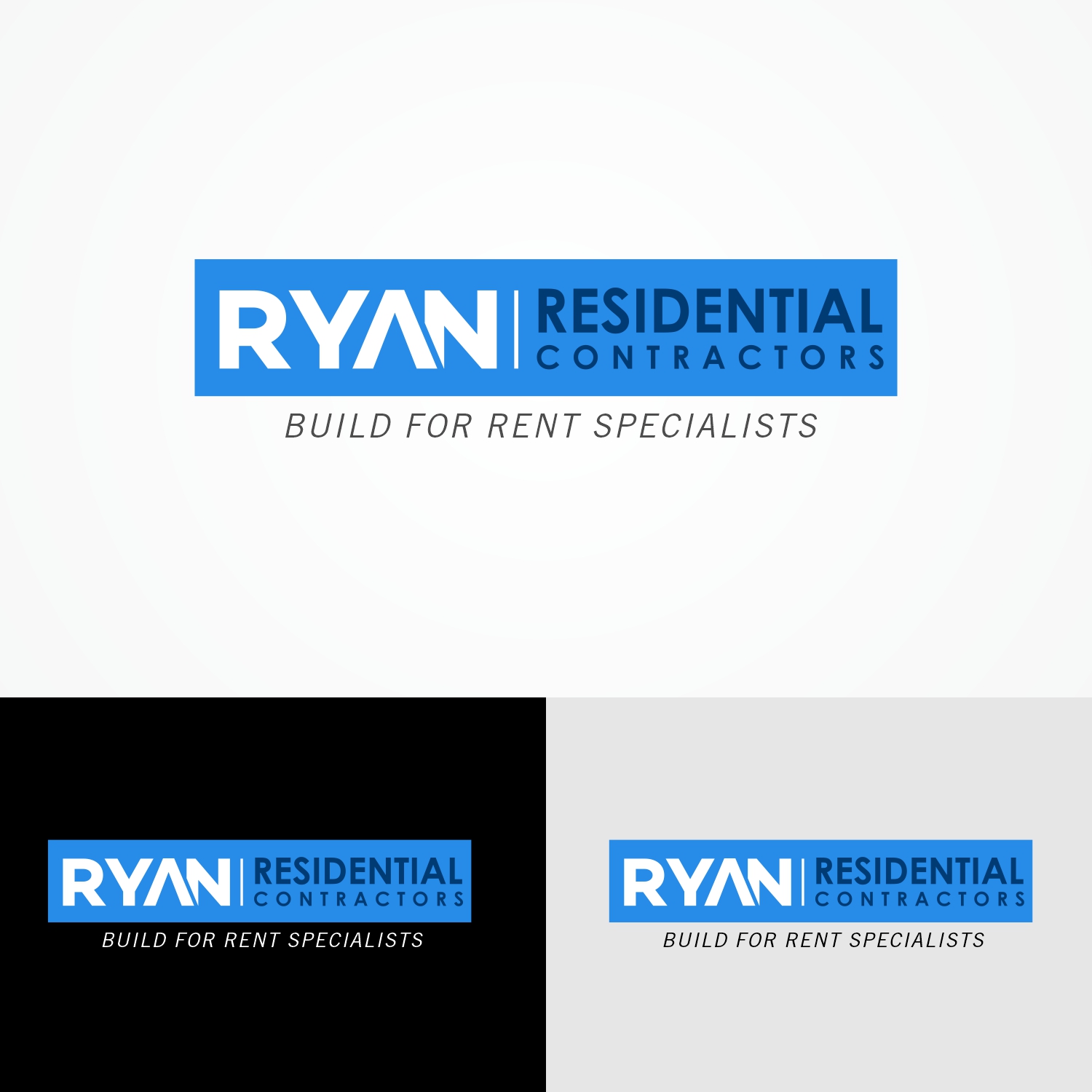 Logo Design for Ryan Residential Contractors Build For Rent Specialists ...