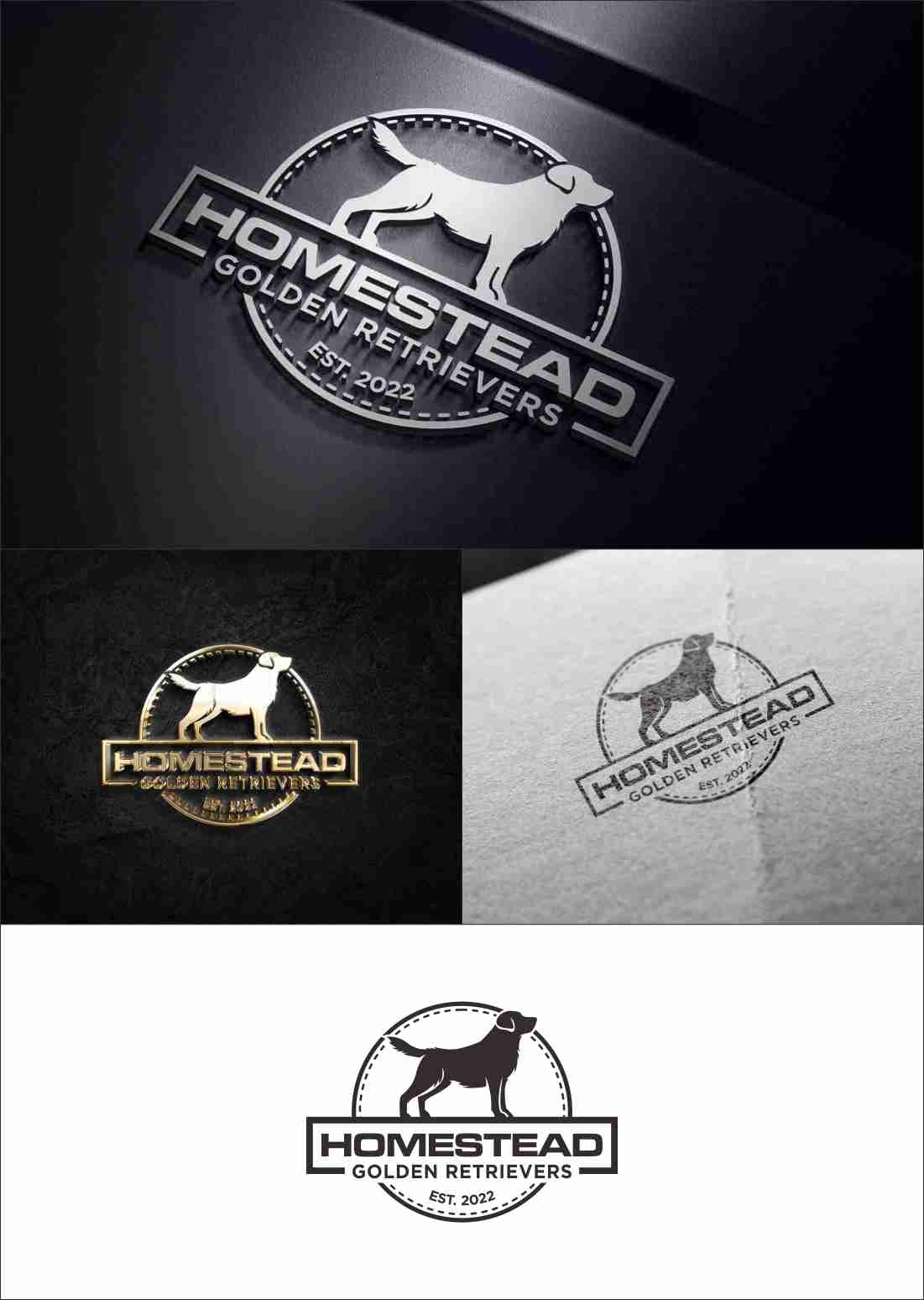 Elegant, Playful Logo Design for Homestead Golden Retrievers by akhmad ...