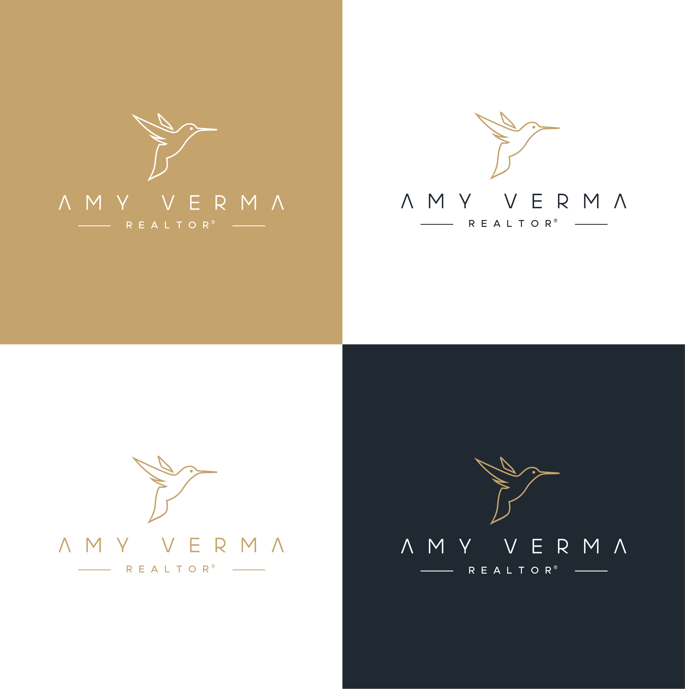 Elegant, Modern, Real estate Logo Design for Amy Verma, REALTOR® by ...