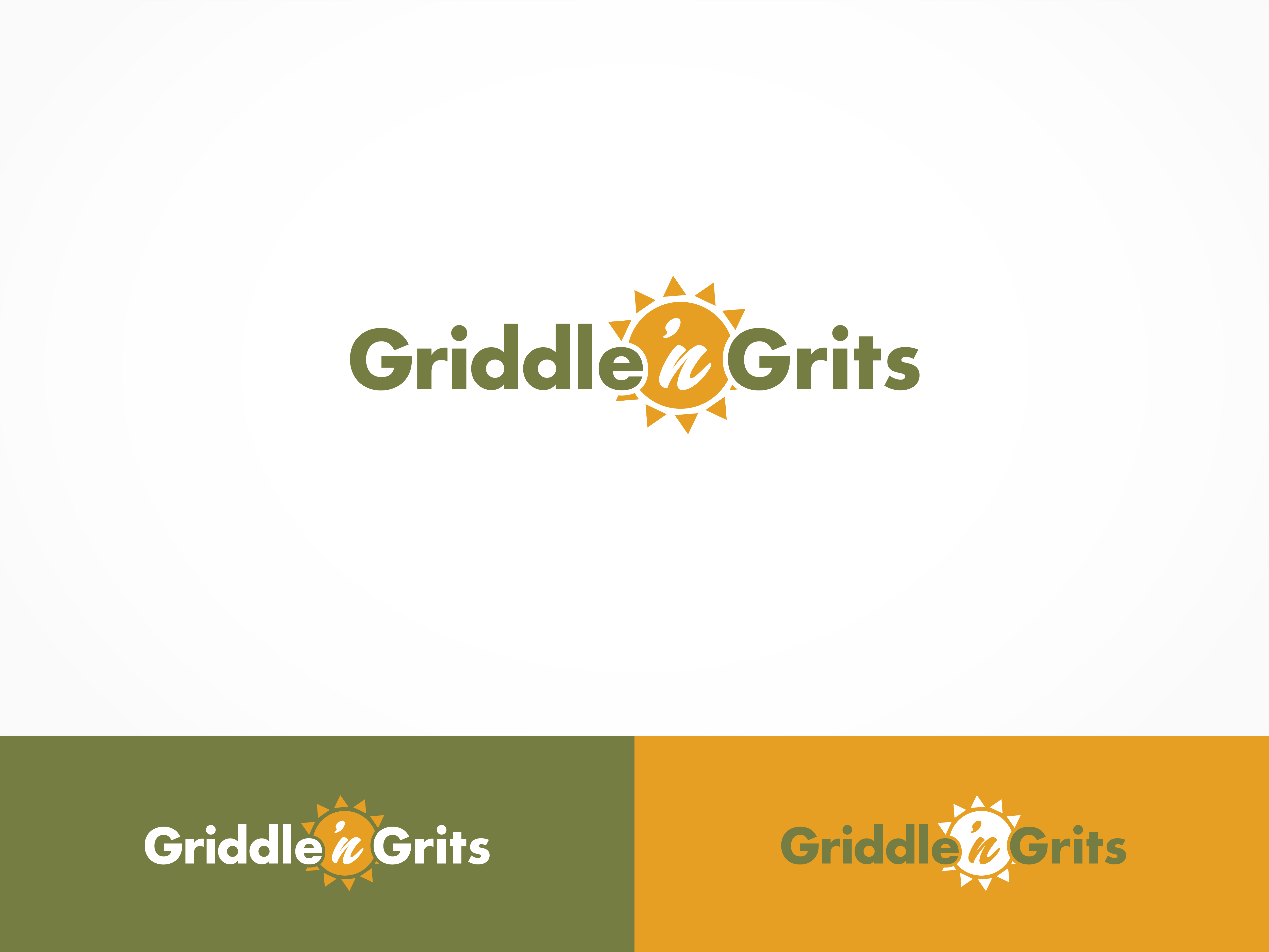 Traditional, Bold, Restaurant Logo Design for "Griddle 'n Grits" or ...