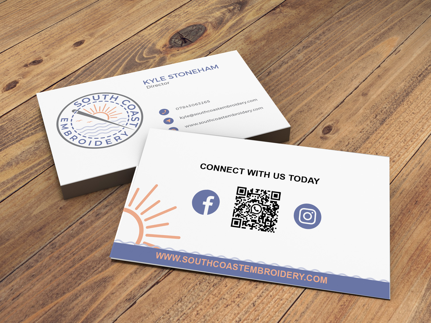 Playful, Modern, textile embroidery and printing Business Card Design ...