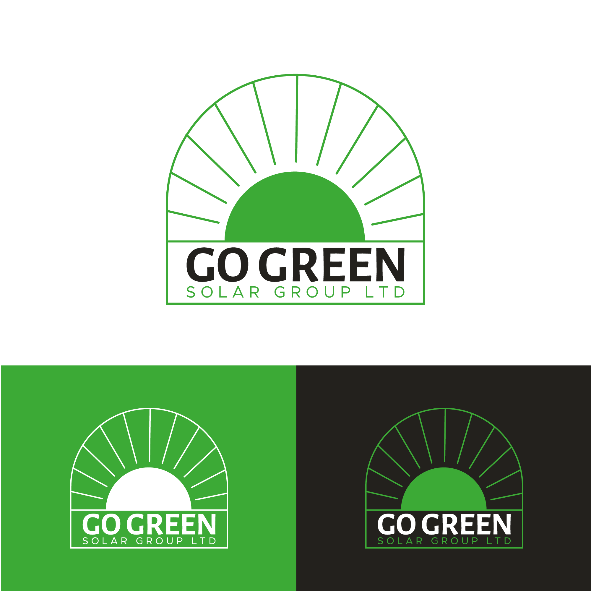 Logo Design for Go Green Solar Group Ltd by Zak deZign | Design #28647395