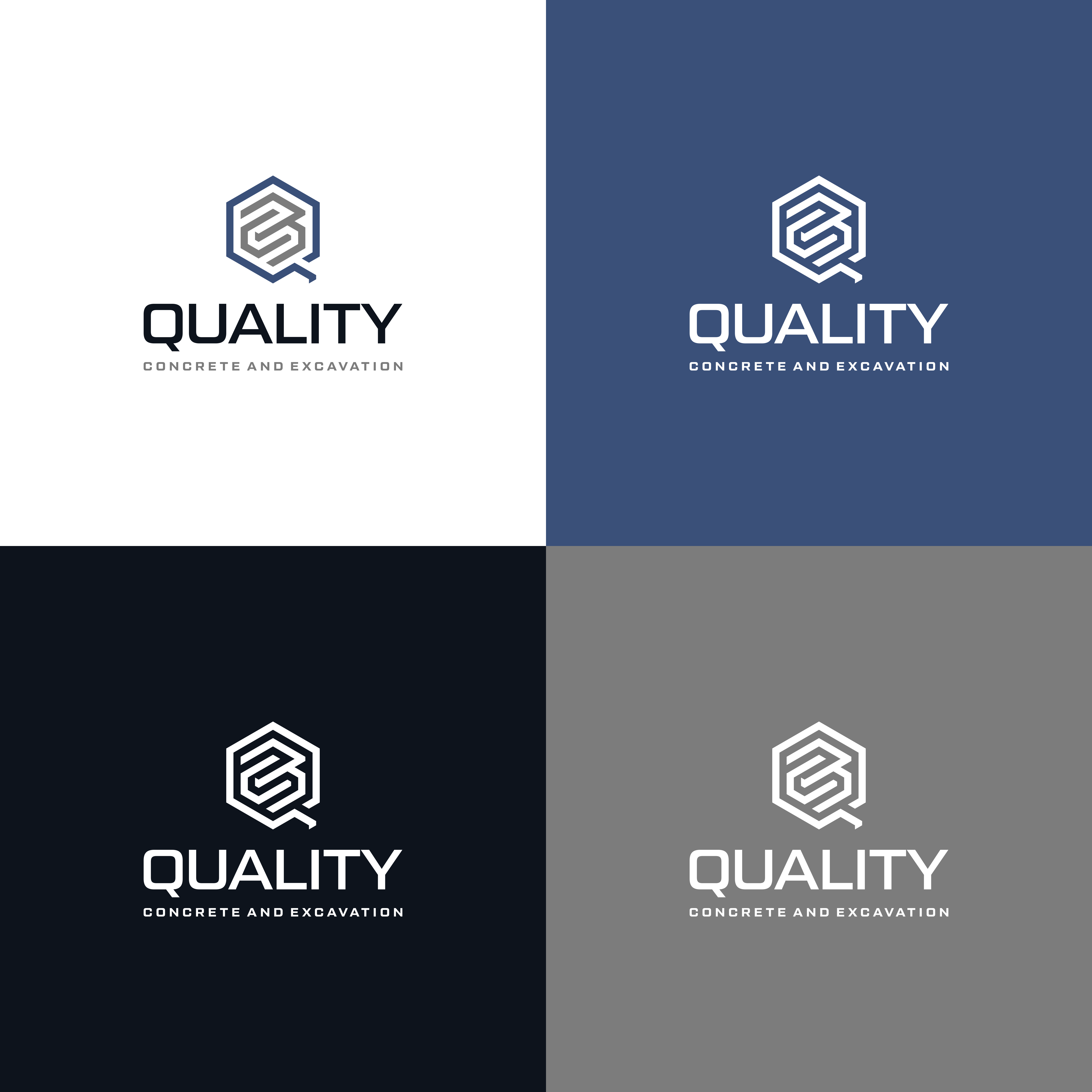 Logo Design for QCE with quality concrete and excavation underneath by ...
