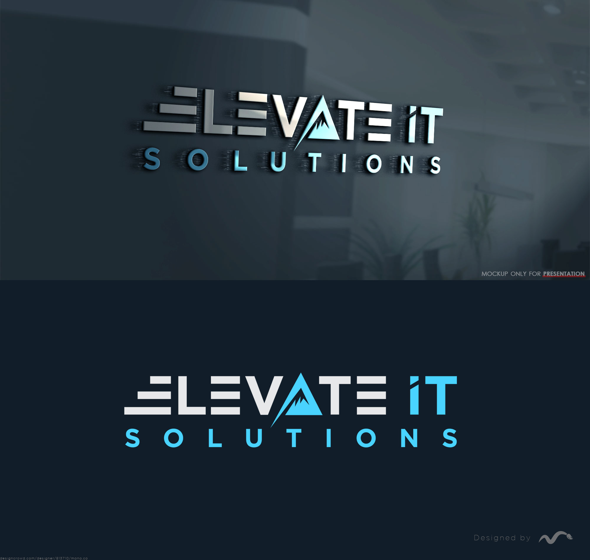 Elegant, Serious, Information Technology Logo Design for Elevate IT ...