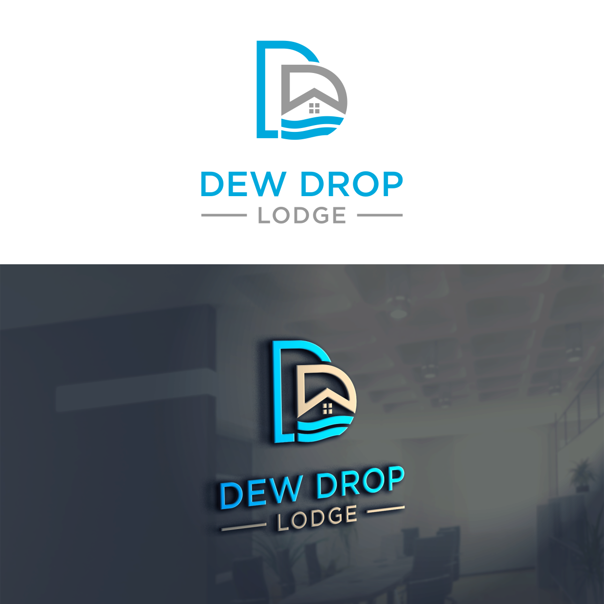 Elegant, Modern, AirBNB Logo Design for Dew Drop Lodge by putrashima99 ...