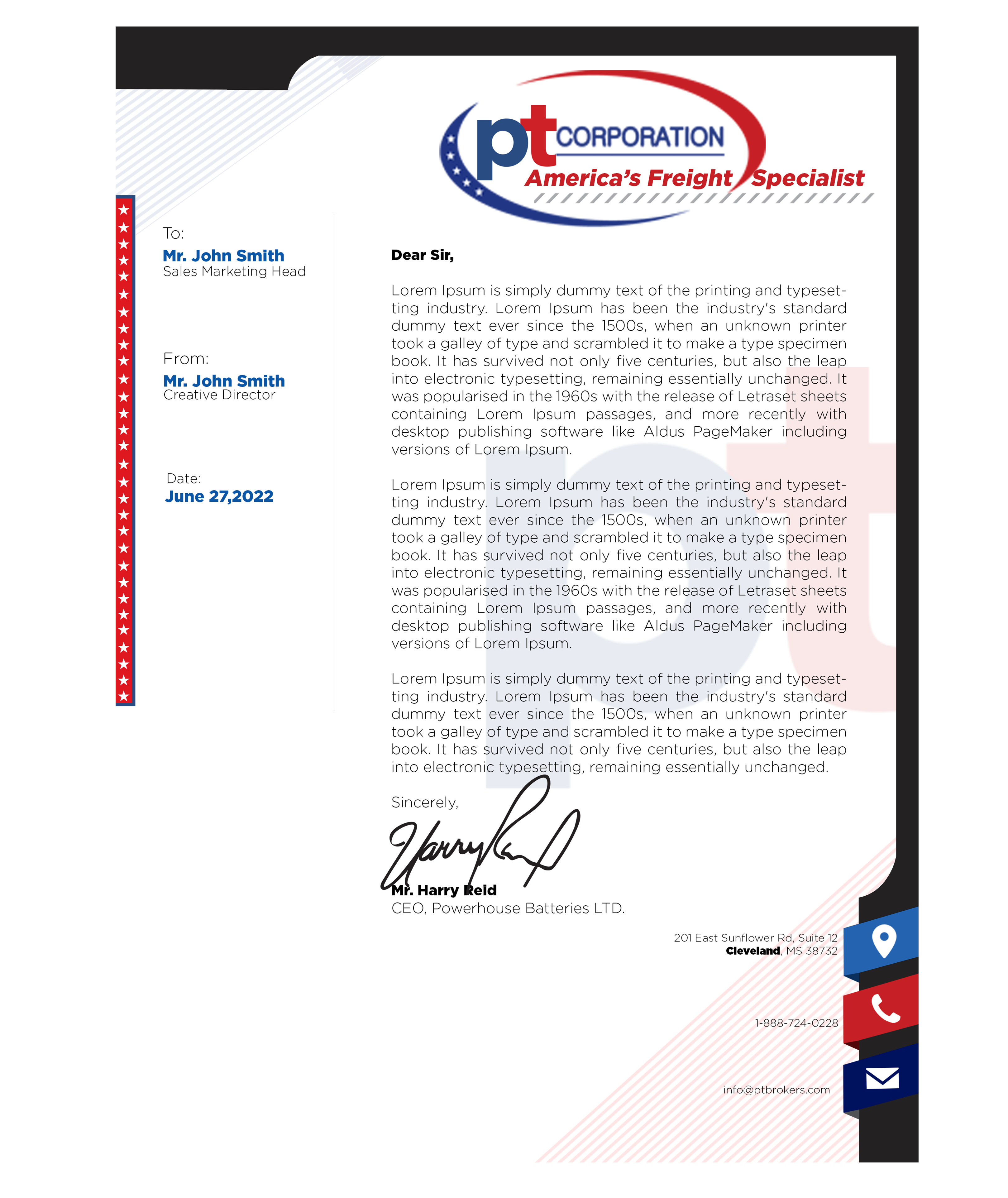 Letterhead Design for PT CORPORATION INC by AP Creatives | Design #28805525