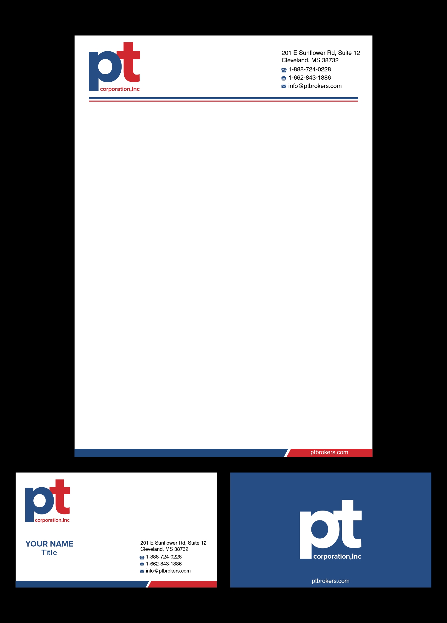 Letterhead Design for PT CORPORATION INC by B8 | Design #28809862