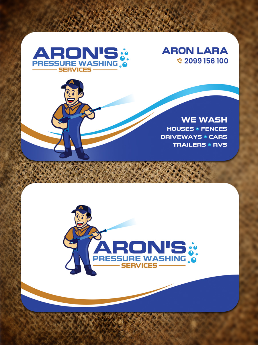 Bold, Serious, Pressure Washing Business Card Design for a Company by ...