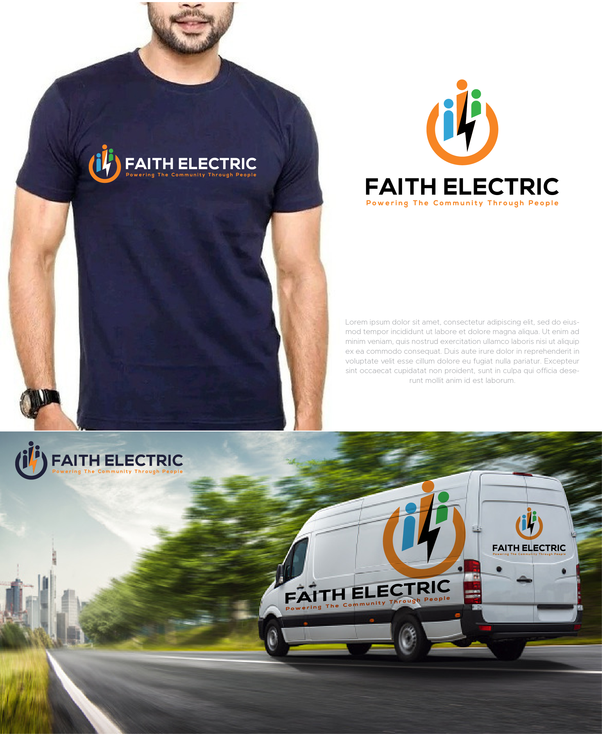 Modern, Professional, Electric Logo Design for FAITH ELECTRIC ...