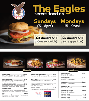 Eagles Club Food Flyer Postcard | 36 Flyer Designs for a business in ...