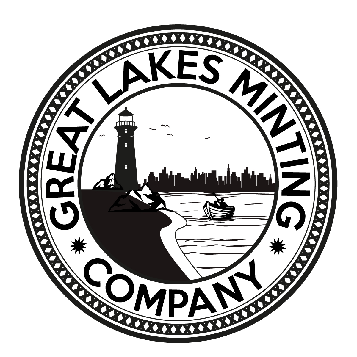 Bold, Colorful, Silver / Gold Coin Making Logo Design for Great Lakes ...