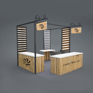 Window Blinds Kiosk Booth Design | 20 Trade Show Booth Designs for a ...