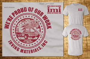 LIGHT GRAY TEE W/RED INK IMI - EMPLOYEE SHIRTS | 12 T-shirt Designs for ...