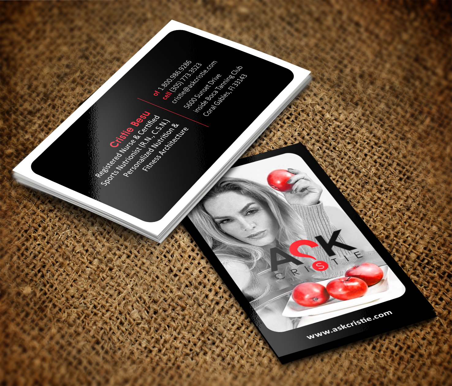 Modern, Bold, Business Business Card Design for Eat Me Guilt Free Inc ...