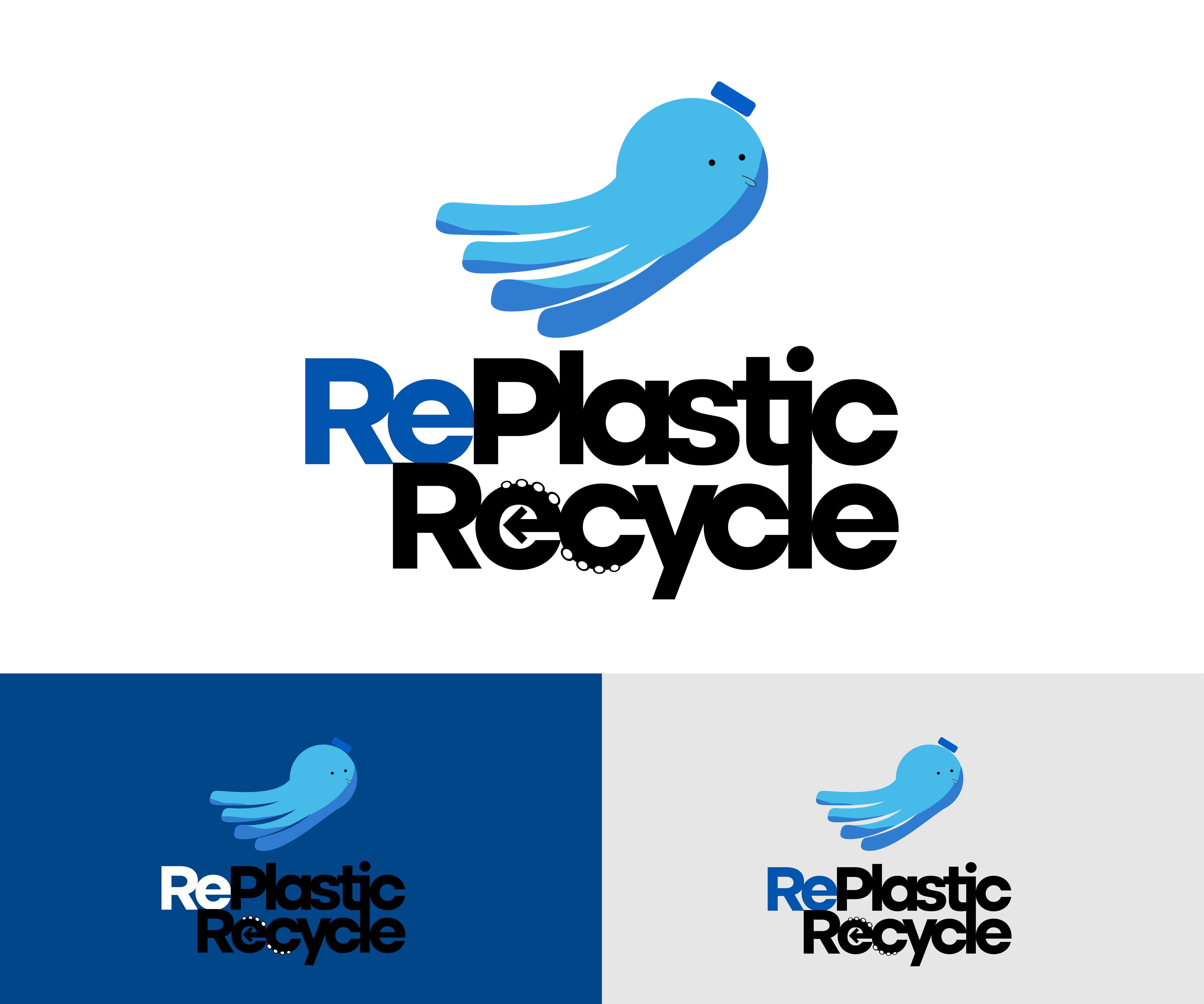 Bold, Modern, Recycling as well as community non profit Logo Design for RePlastic Recycle by ...