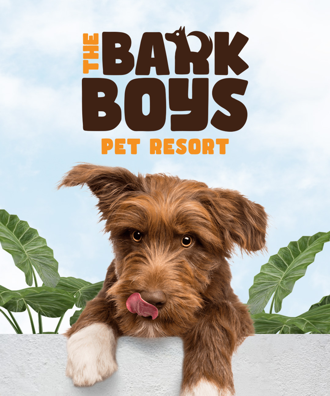 Logo Design for The Bark Boys (Big Text) and Pet Resort(smaller text ...