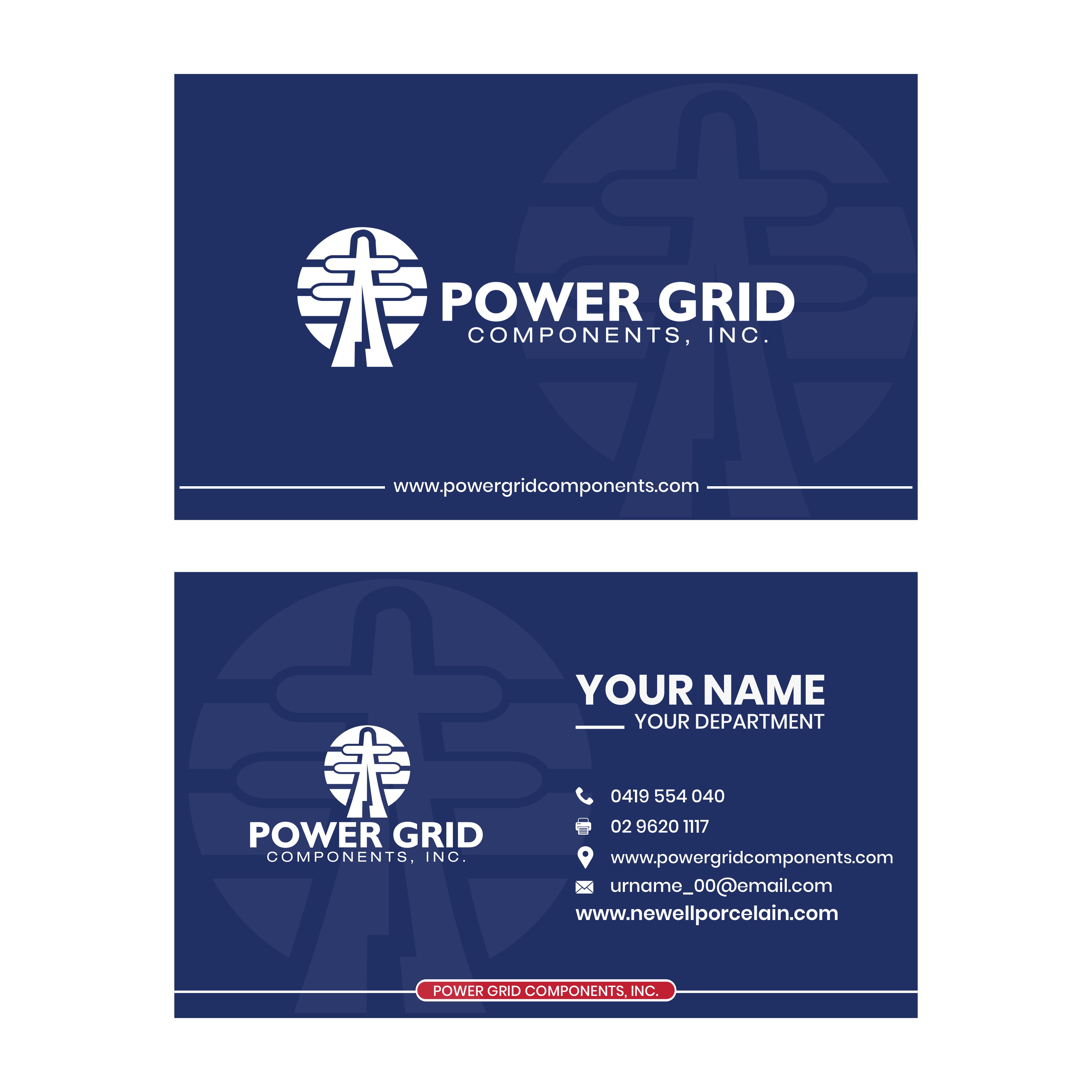 Elegant, Playful, US Power Grid Business Card Design for a Company by ...