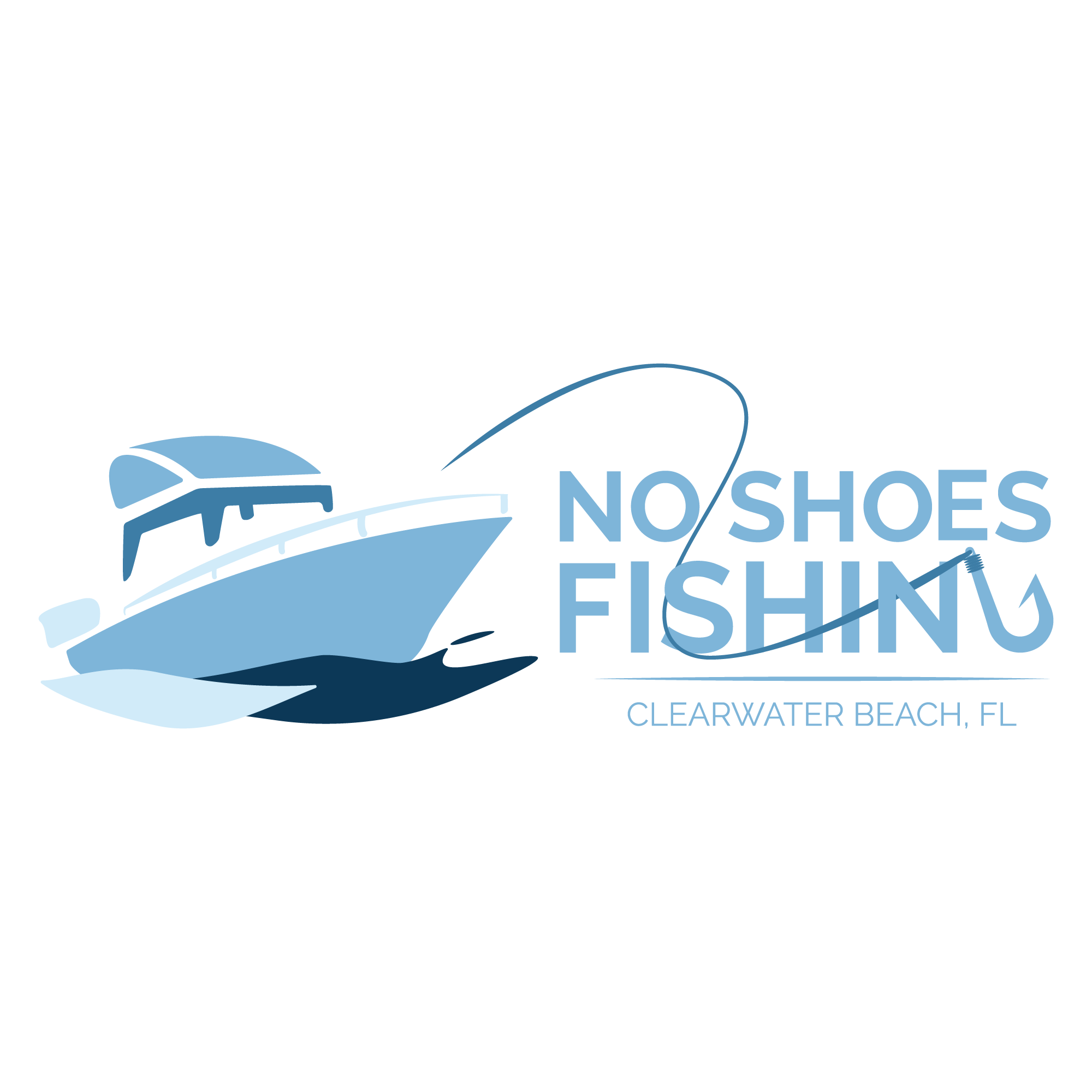 Playful, Modern, Boat tours, charter fishing Logo Design for No Shoes ...