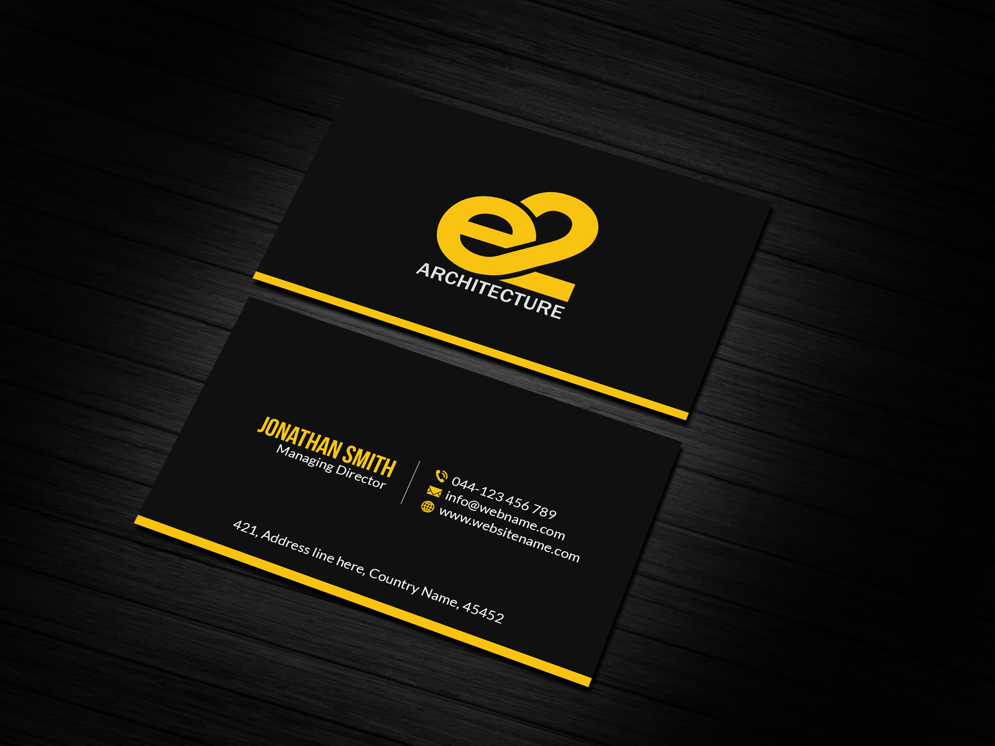 Bold, Modern, Architecture Business Card Design for E2 Architecture by ...