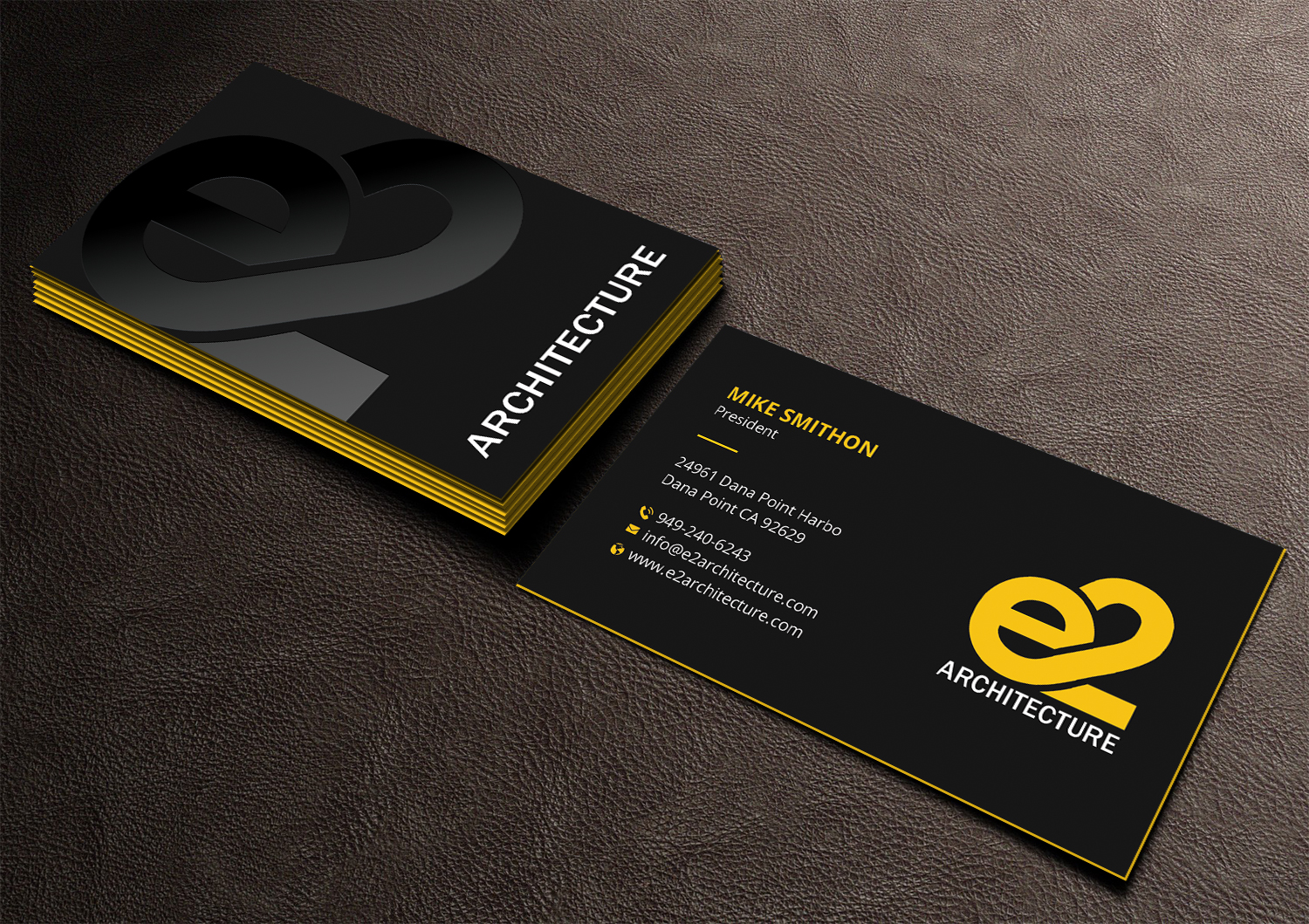 Bold, Modern, Architecture Business Card Design for E2 Architecture by ...