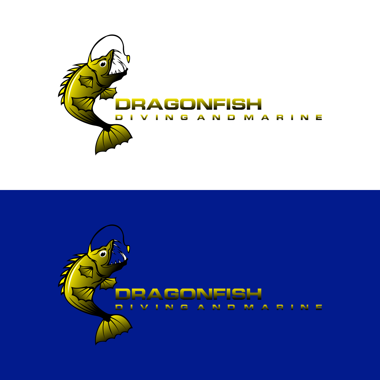 Logo Design for DRAGONFISH DIVING AND MARINE by ikiono | Design #29029393