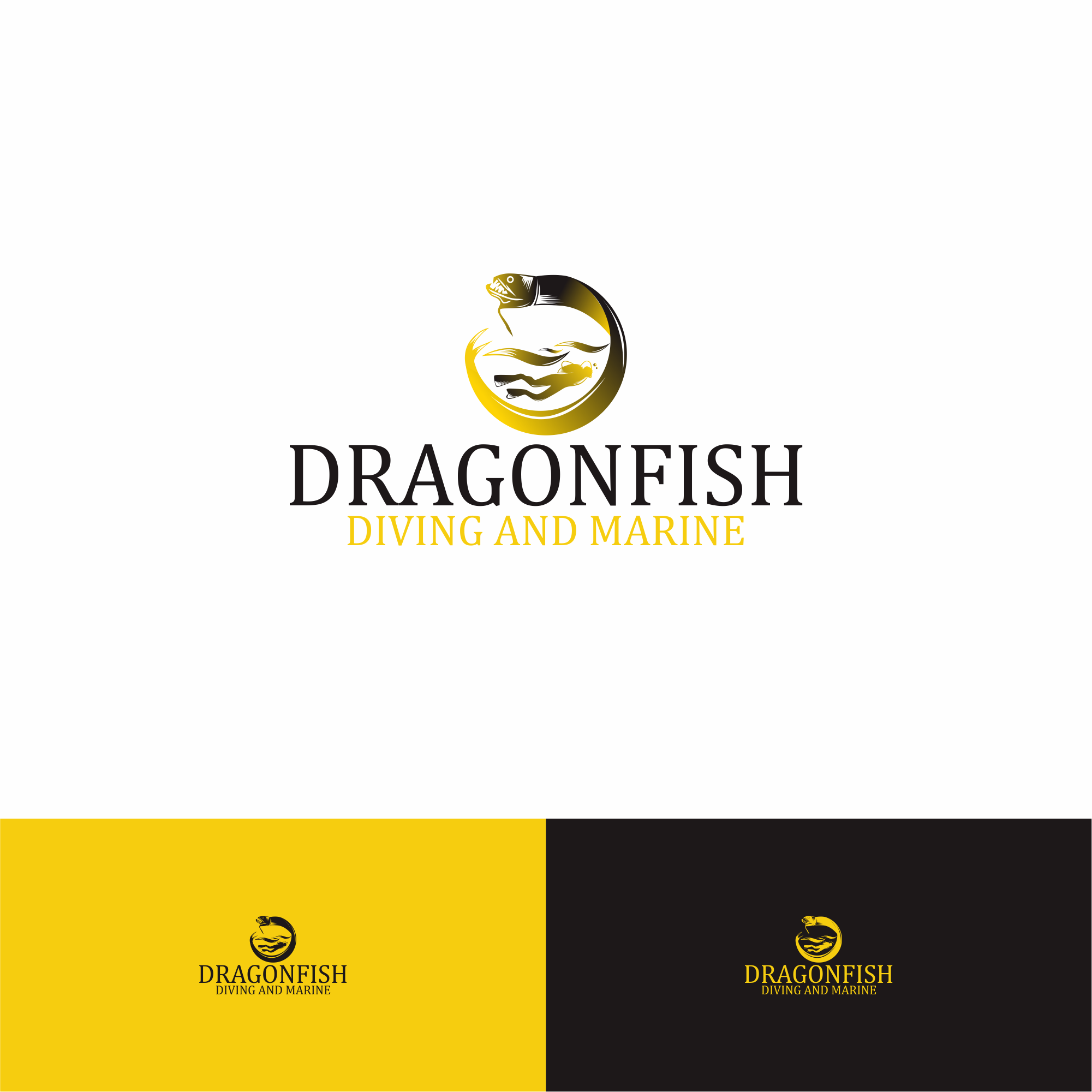 Logo Design for DRAGONFISH DIVING AND MARINE by alitjuara | Design ...