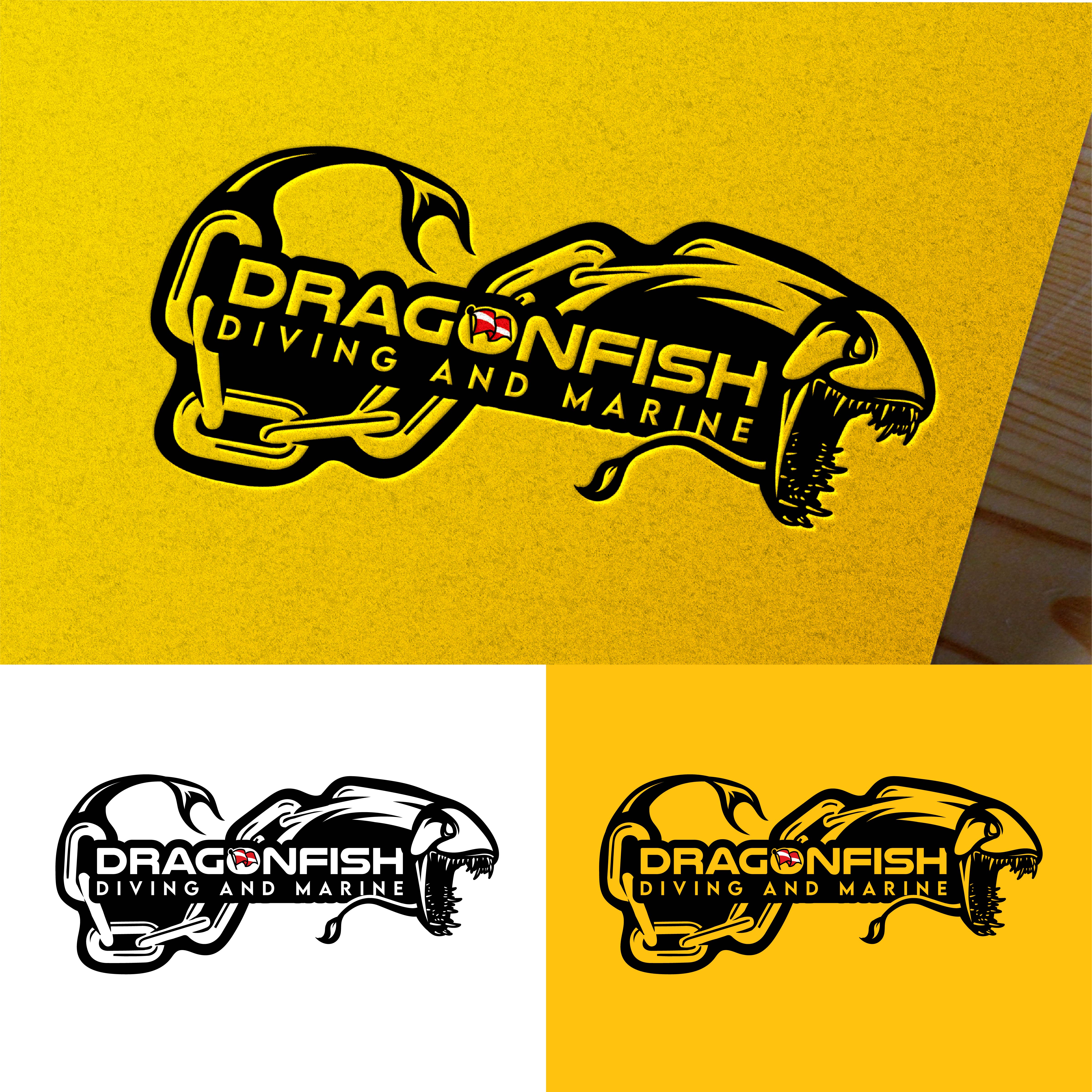 Logo Design for DRAGONFISH DIVING AND MARINE by ARTchemist | Design ...