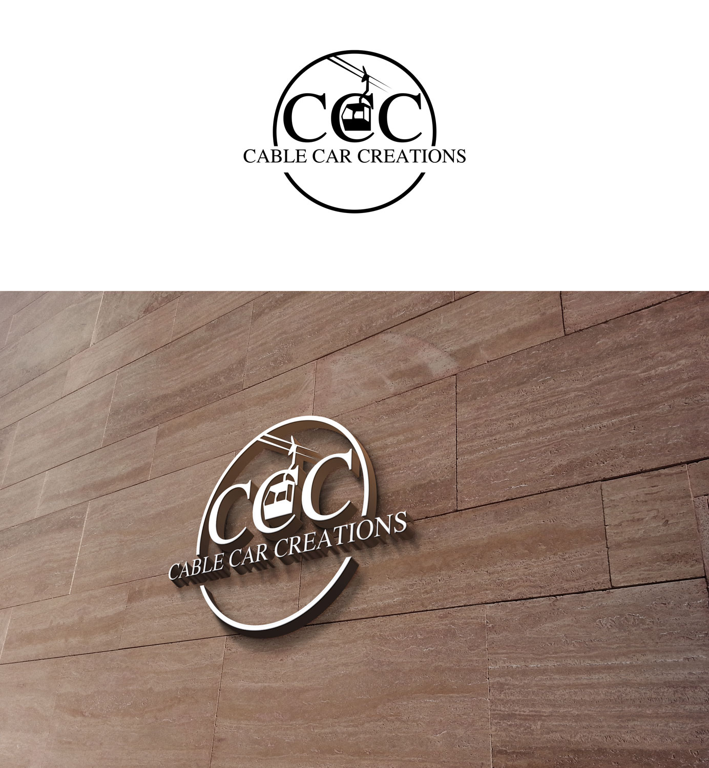 Bold, Modern Logo Design for Cable Car Creations and under it it would ...