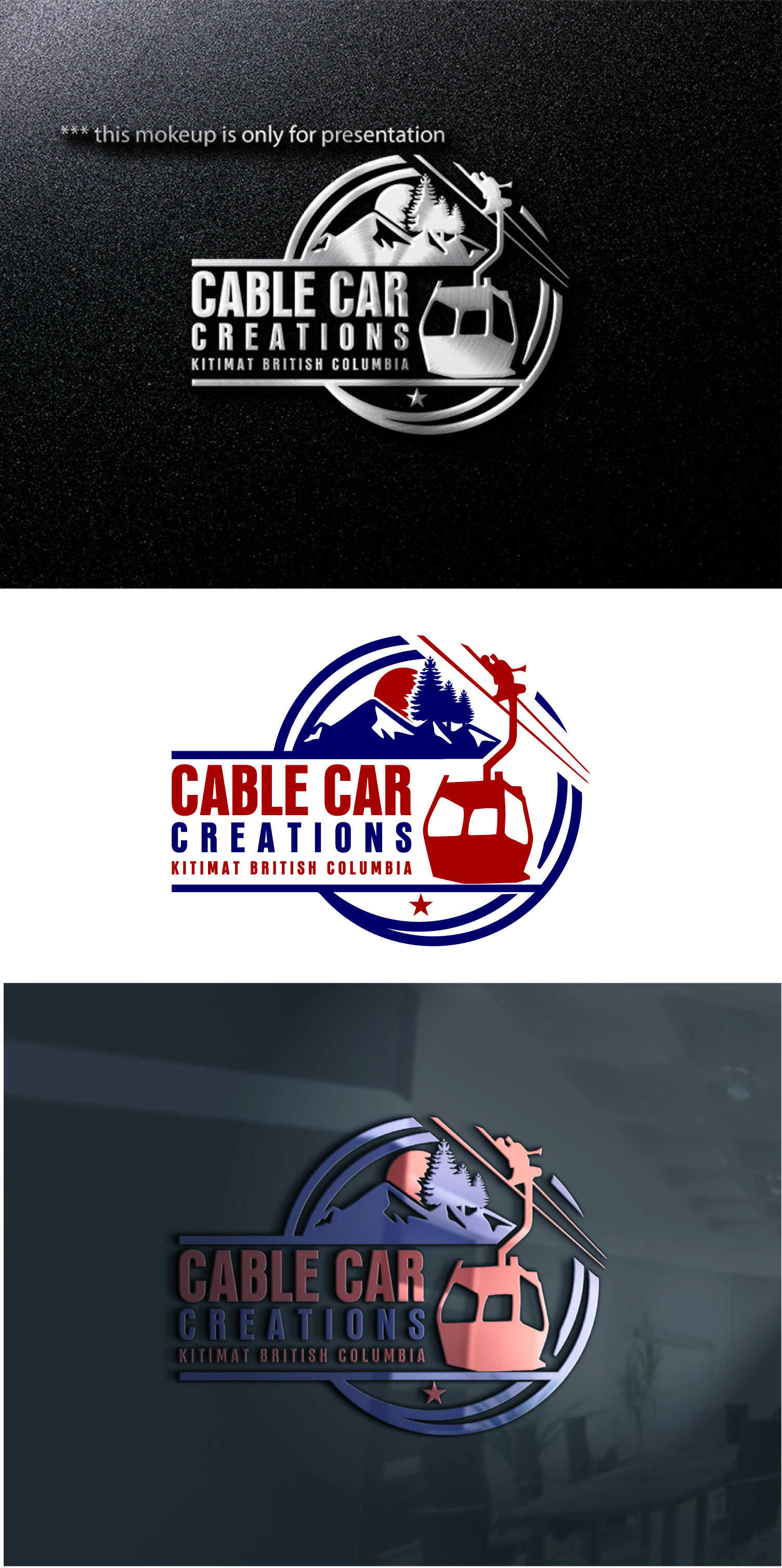 Bold, Modern Logo Design for Cable Car Creations and under it it would ...