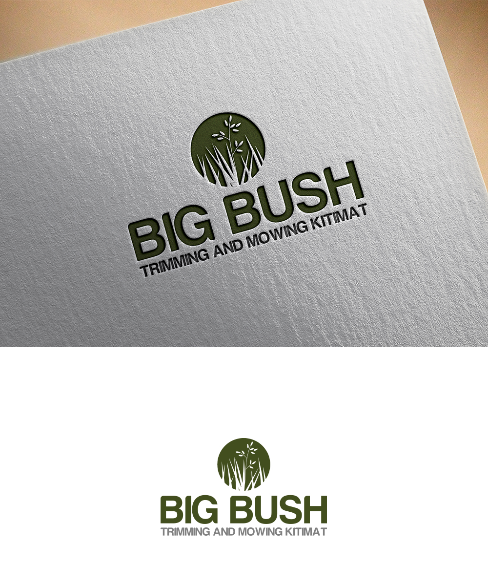 Playful, Personable Logo Design for Big Bush Trimming and Mowing ...