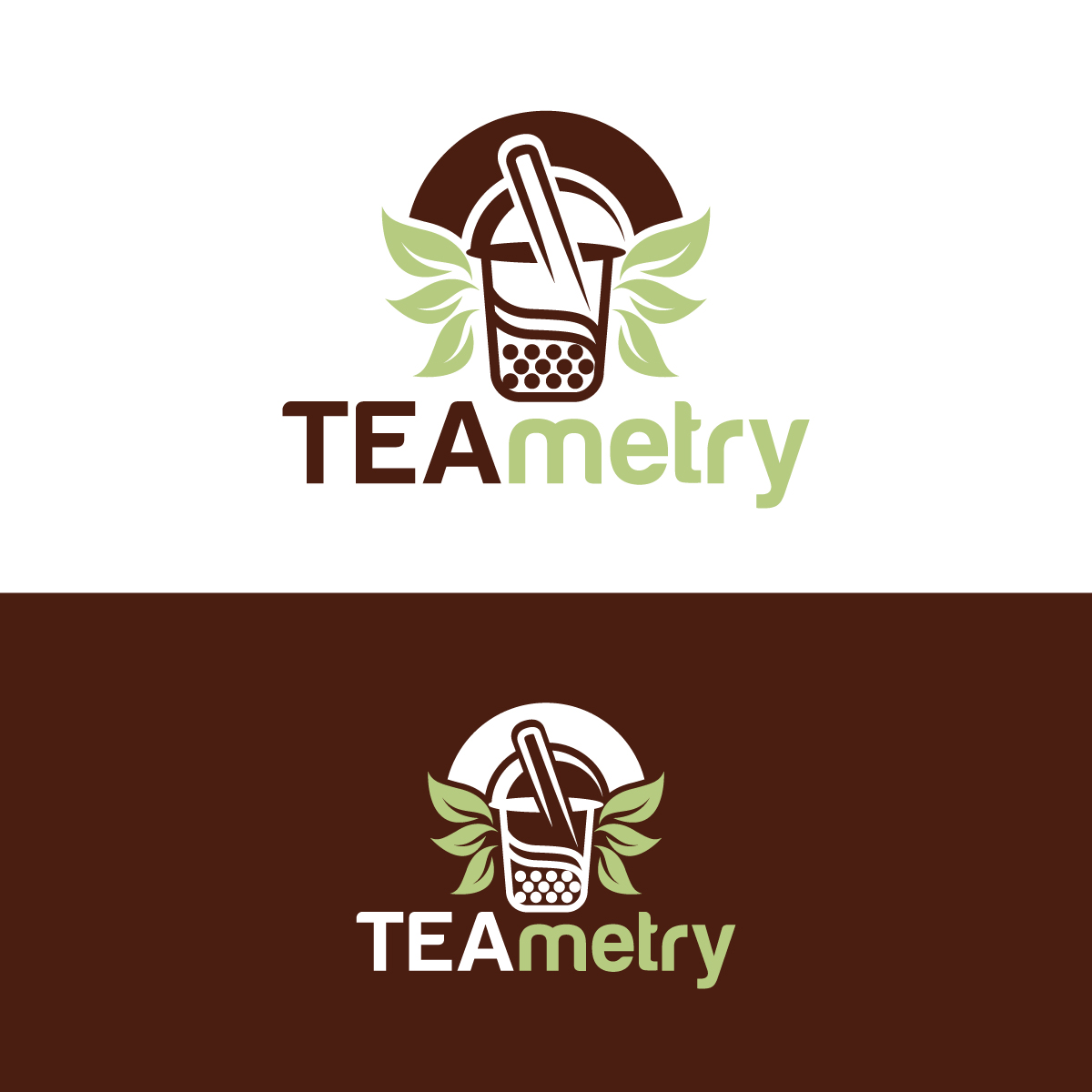 Colorful, Elegant, Boba, tea, cafe Logo Design for TEAmetry OR Teametry ...