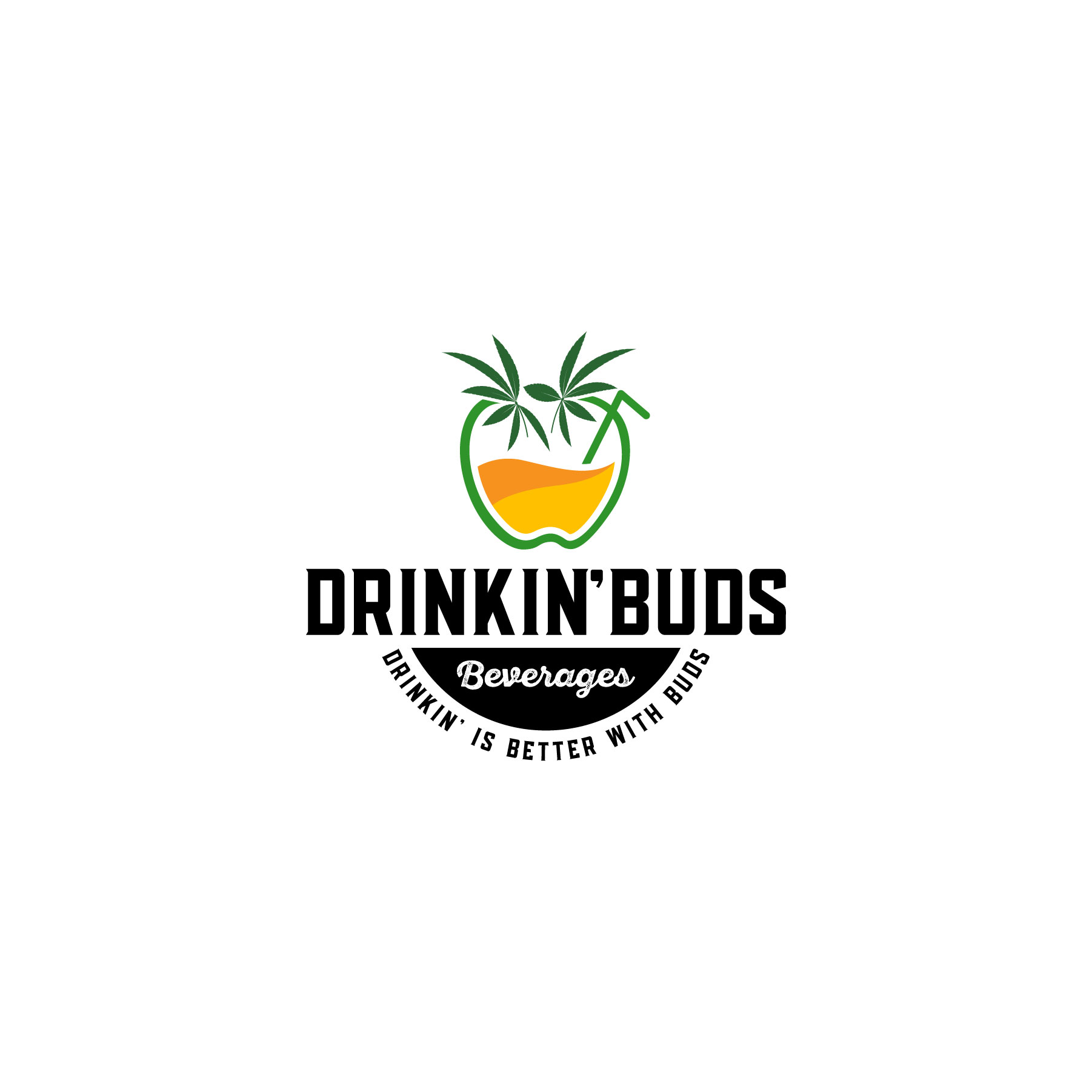Bold, Playful Logo Design for DRINKIN' BUDS Beverages by DesignFriday ...