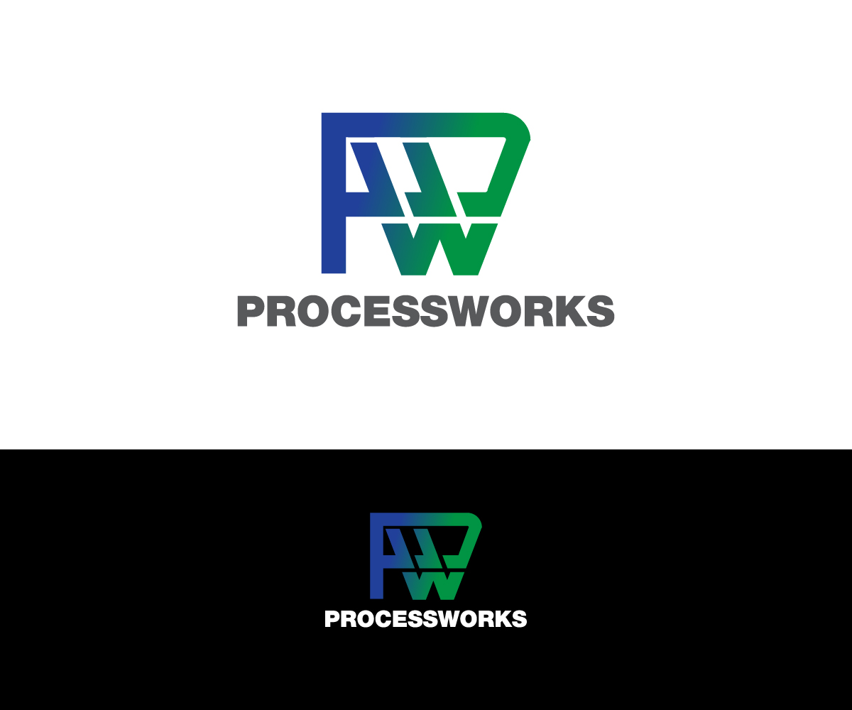 Logo Design for "PW" and PROCESSWORKS underneath it by wdesigner2 | Design #29071290