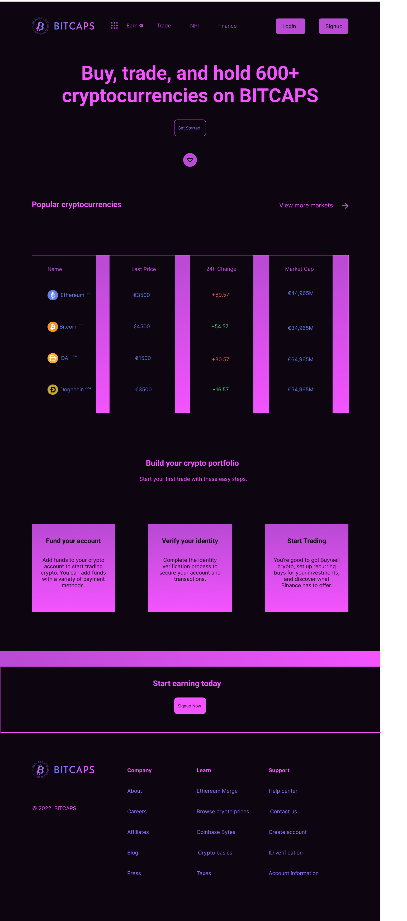 Modern, Elegant, Crypto Web Design for a Company by Oussama Zouaimia | Design #29153808