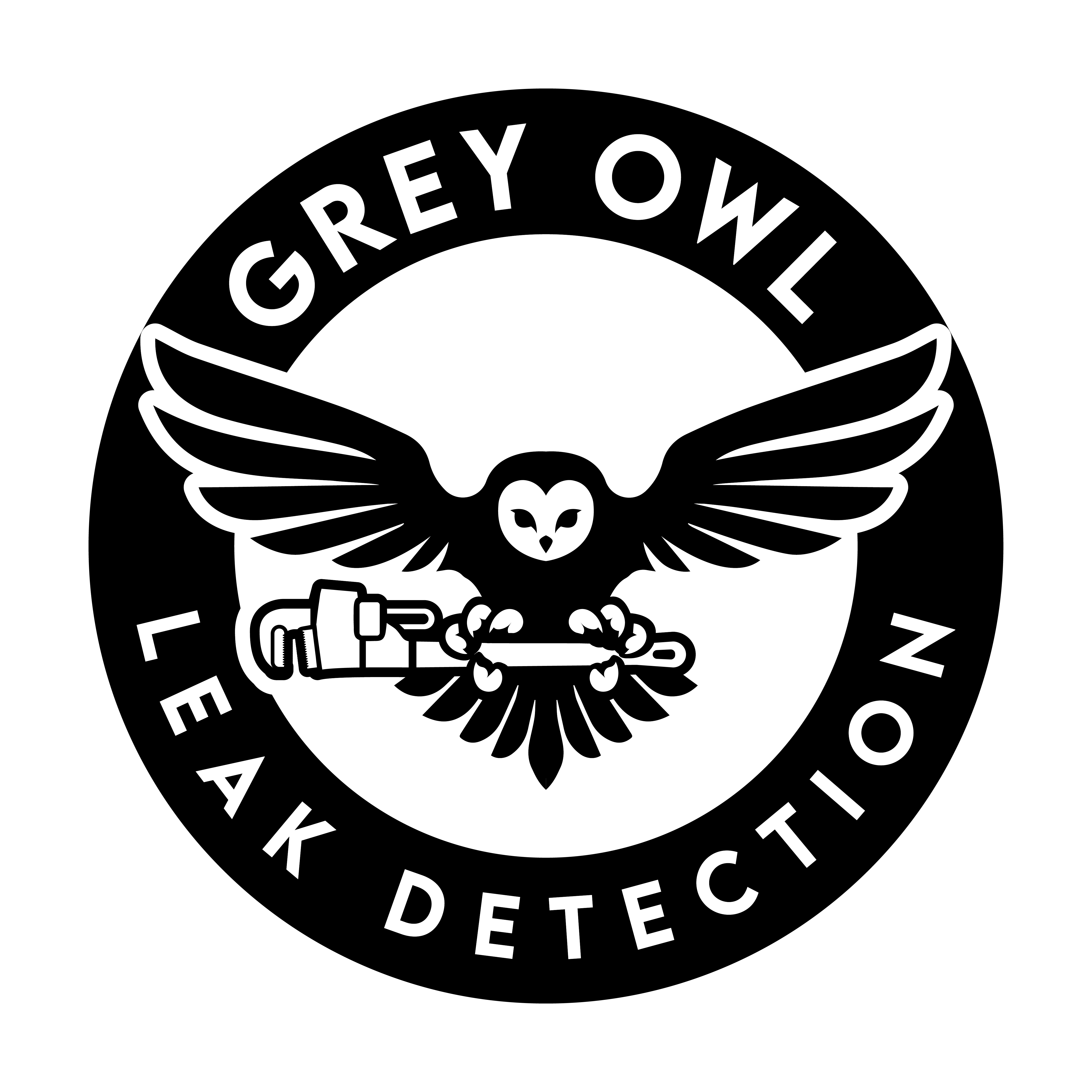 Bold, Serious, plumbing Logo Design for Grey Owl Leak Detection by ...