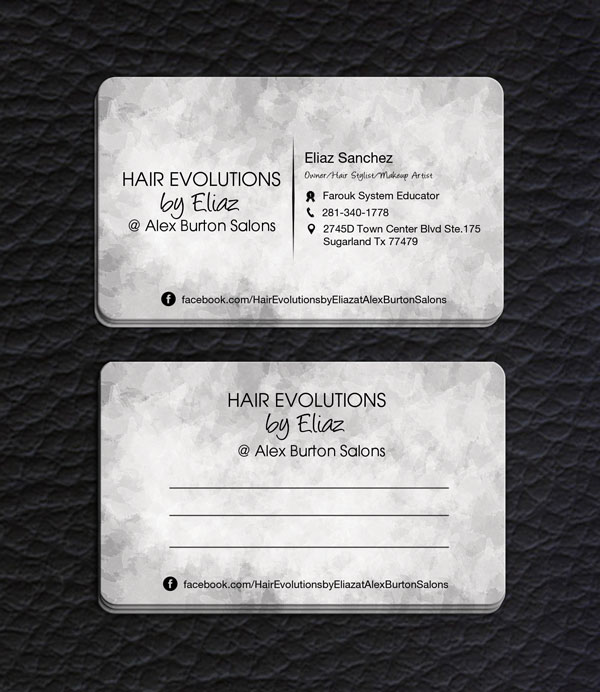 Hair Business Card Design for Hair Evolutions by Eliaz by Hida Aja ...