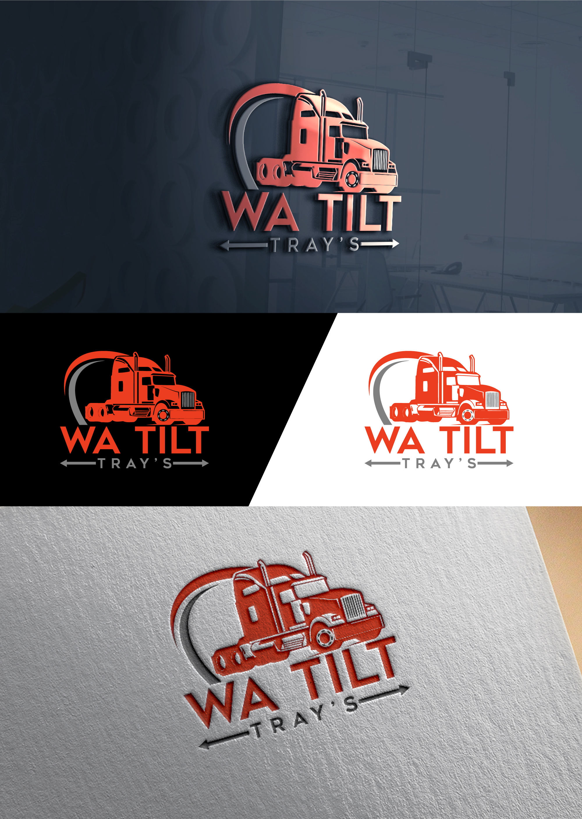 Playful, Bold, Transport Logo Design for WA Tilt Tray’s by Tamim_iqbal | Design #29221714