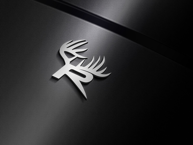 Logo Design for A deer head with antlers in the shape of an "R" with a ...