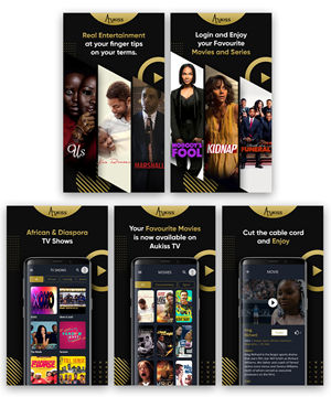 Aukiss TV mobile app tiles/images. | 9 Graphic Designs for Aukiss Media ...