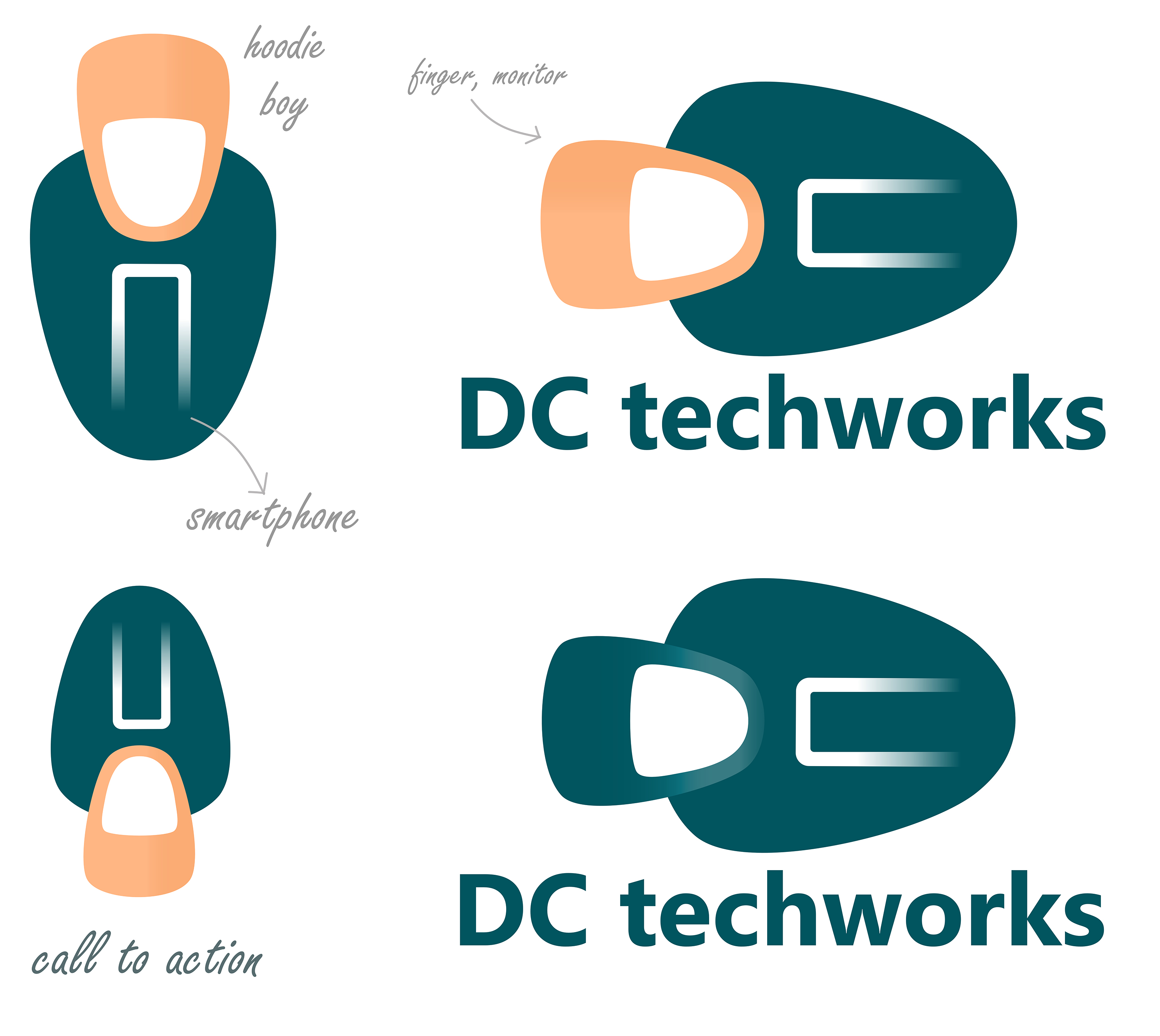 Playful, Colorful Logo Design for DC techworks by Bonifacio Álvarez ...