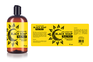 Black Soap Label. | 13 Label Designs for a business in United States