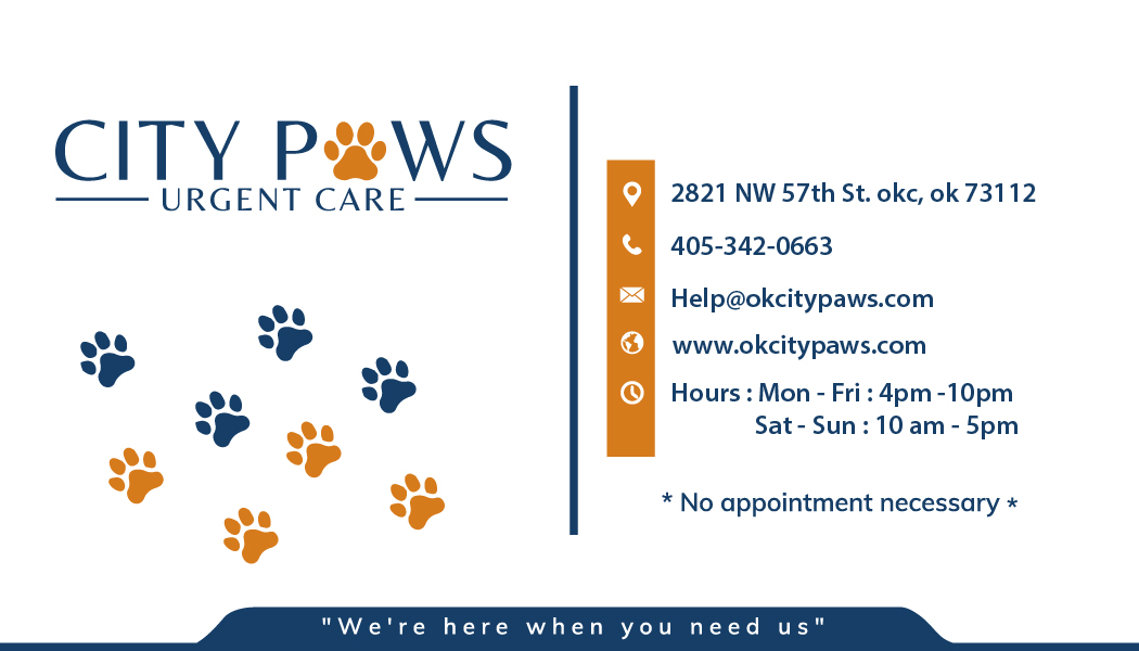 Business Card Design for City Paws Urgent Care by Chathu Design ...