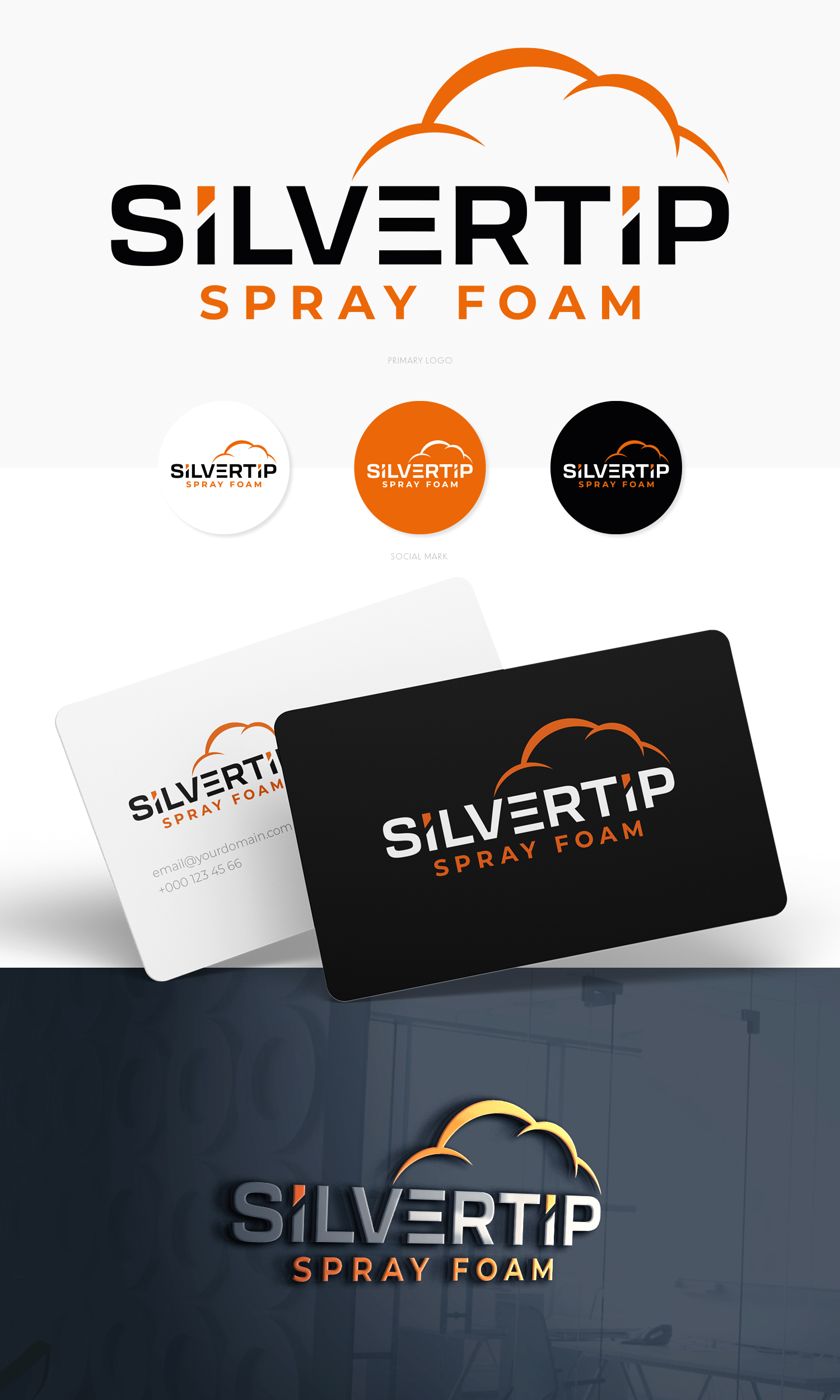 Logo Design for Silvertip Spray Foam by Modeform | Design #29351073