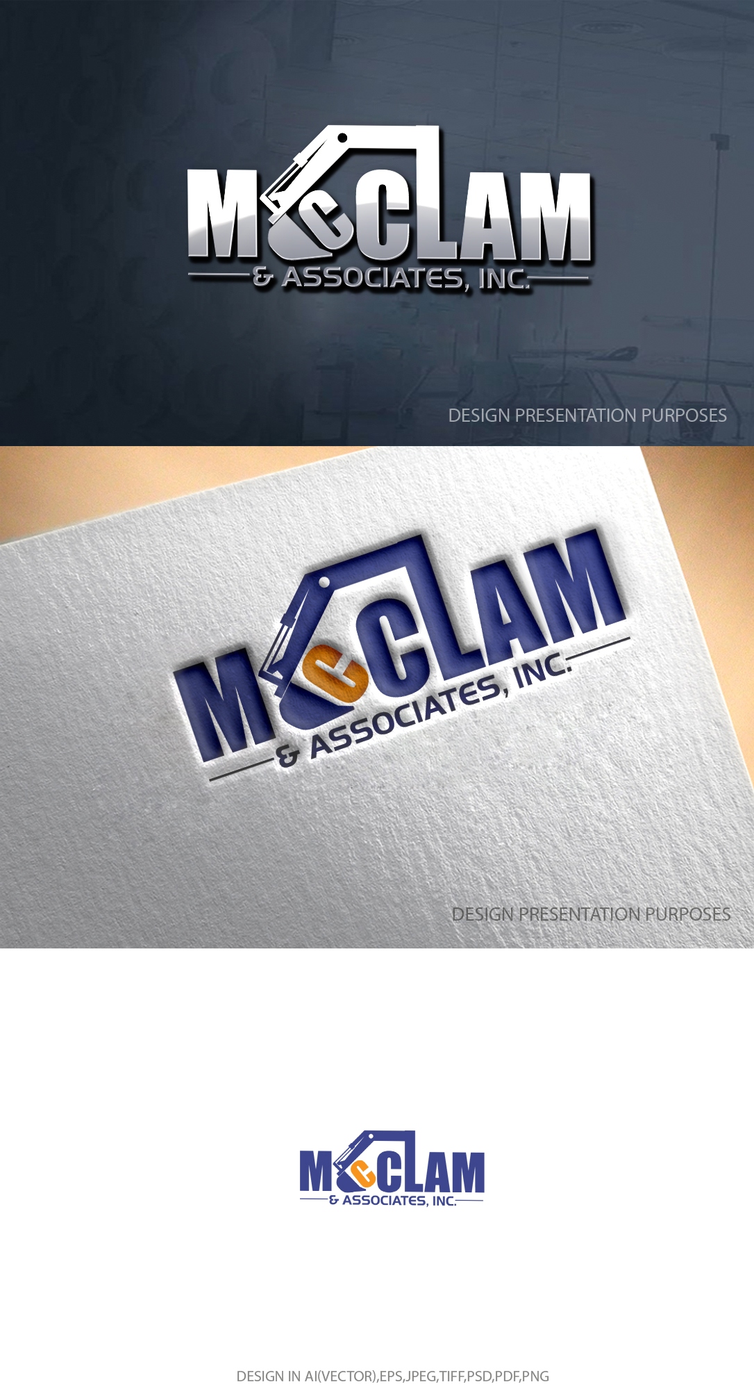 Serious, Professional, Utility Construction Logo Design for McClam ...