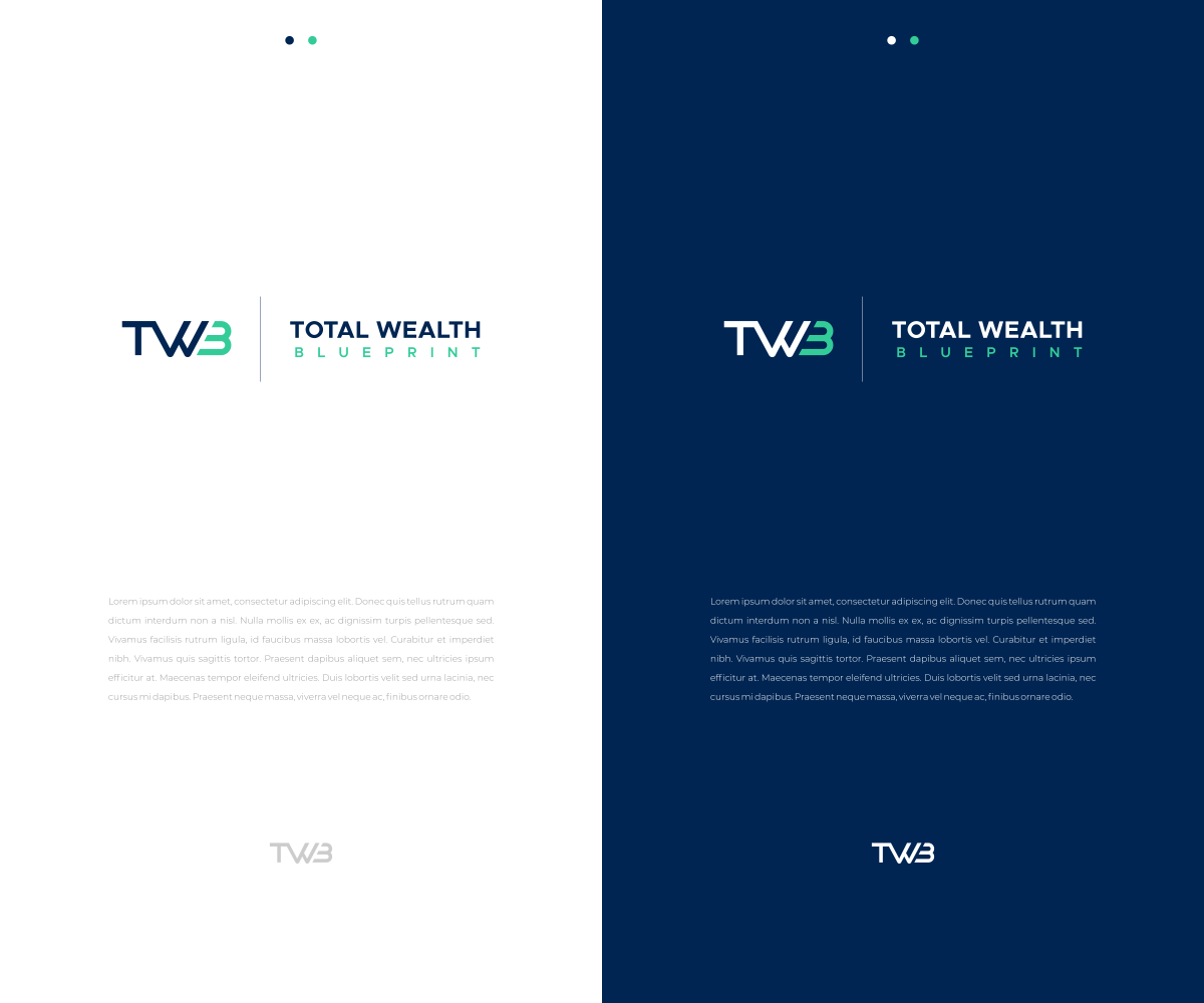 Professional, Modern, Financial Logo Design for Total Wealth Blueprint ...