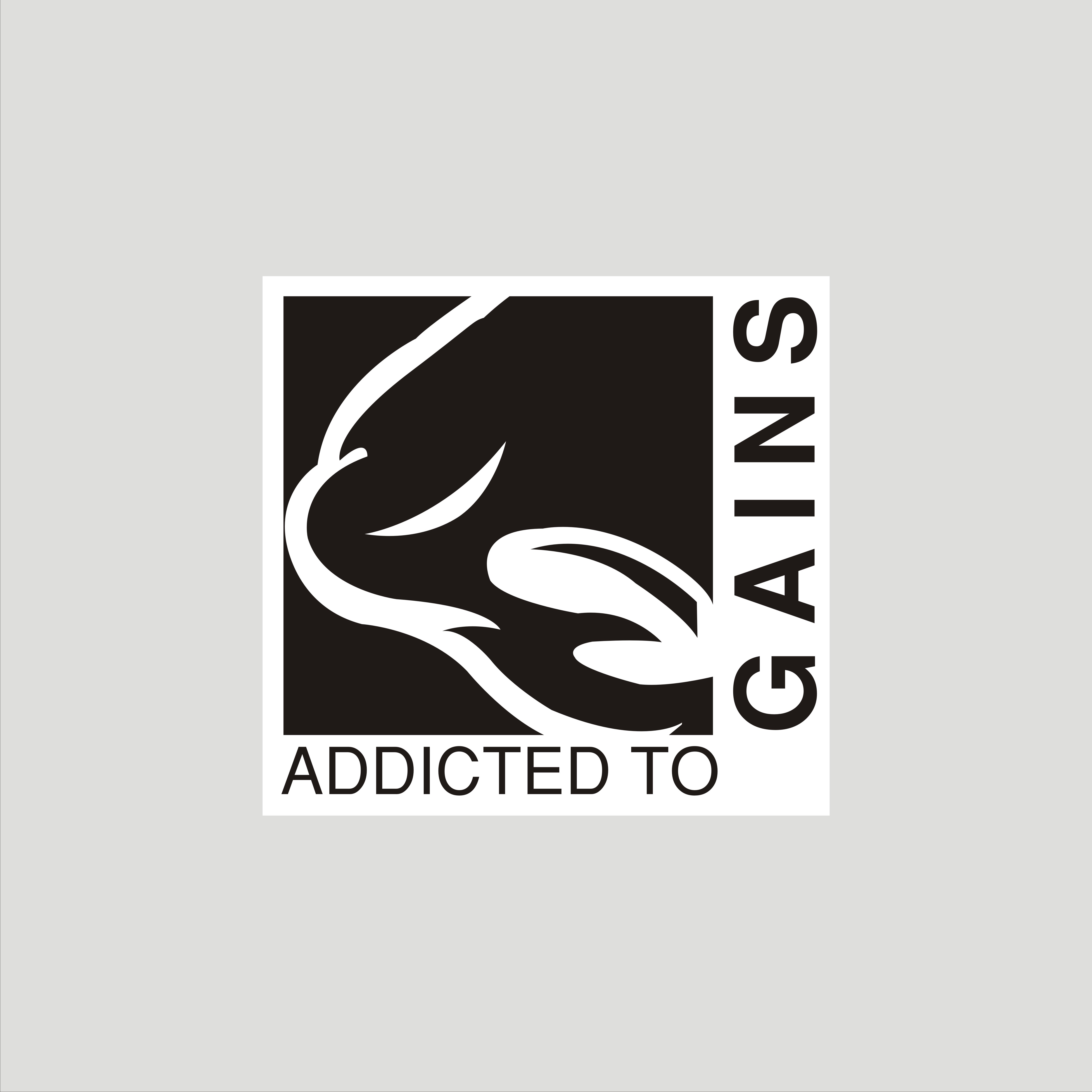 Bold, Serious, gym clothing Logo Design for Addicted To Gains by K ...