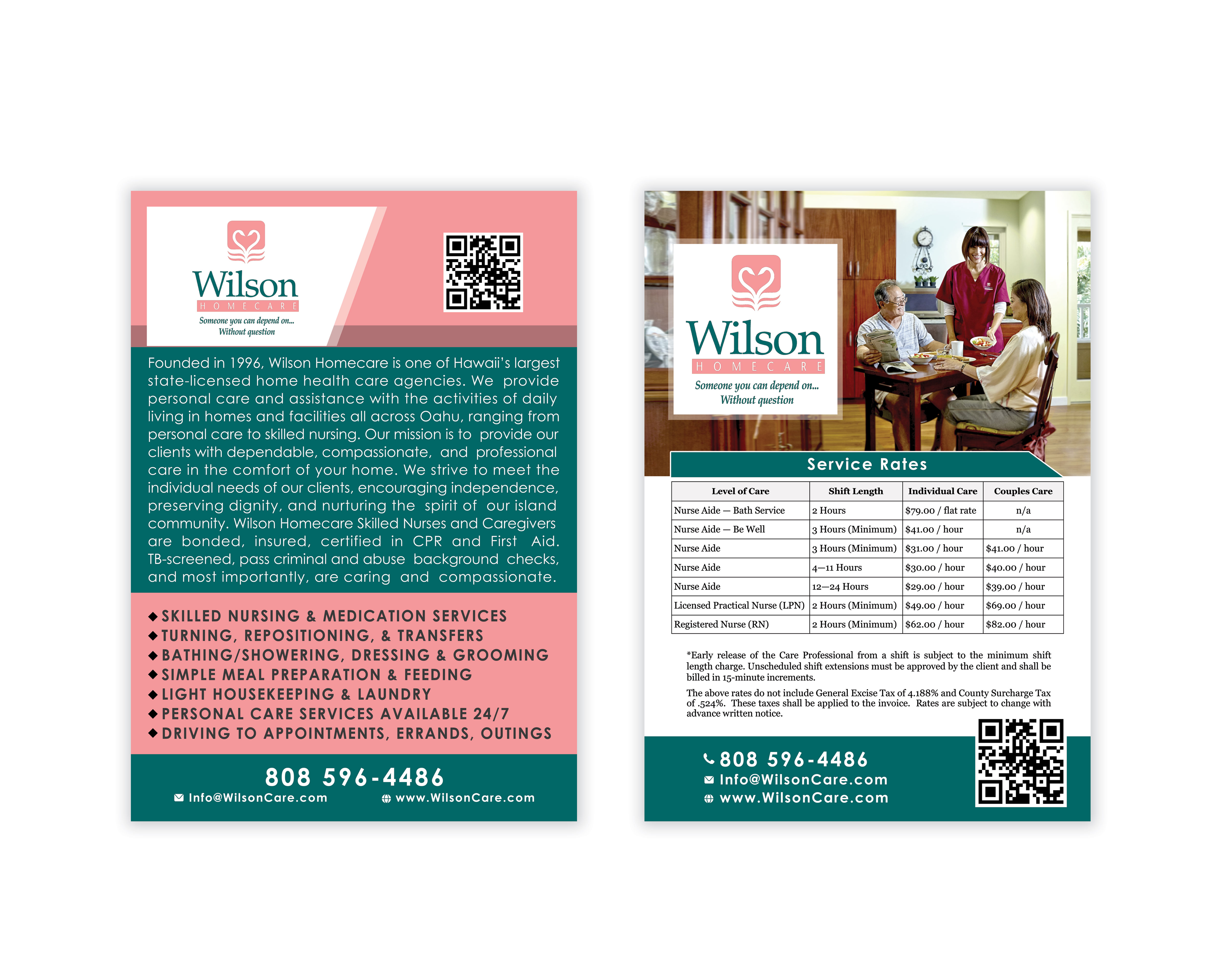 Elegant, Playful, Senior In-Home Care Flyer Design for Wilson Care ...